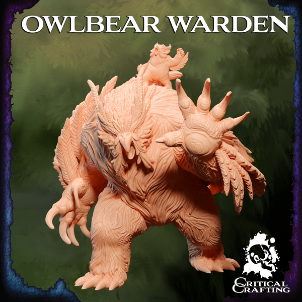 Owlbear Warden + Ward (CLean Version) STL – Critical Crafting
